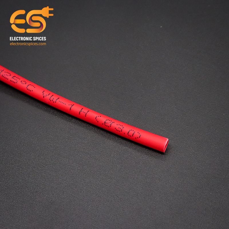 Buy 3mm Red color polyolefin heat shrink tubes box of 100 meter
