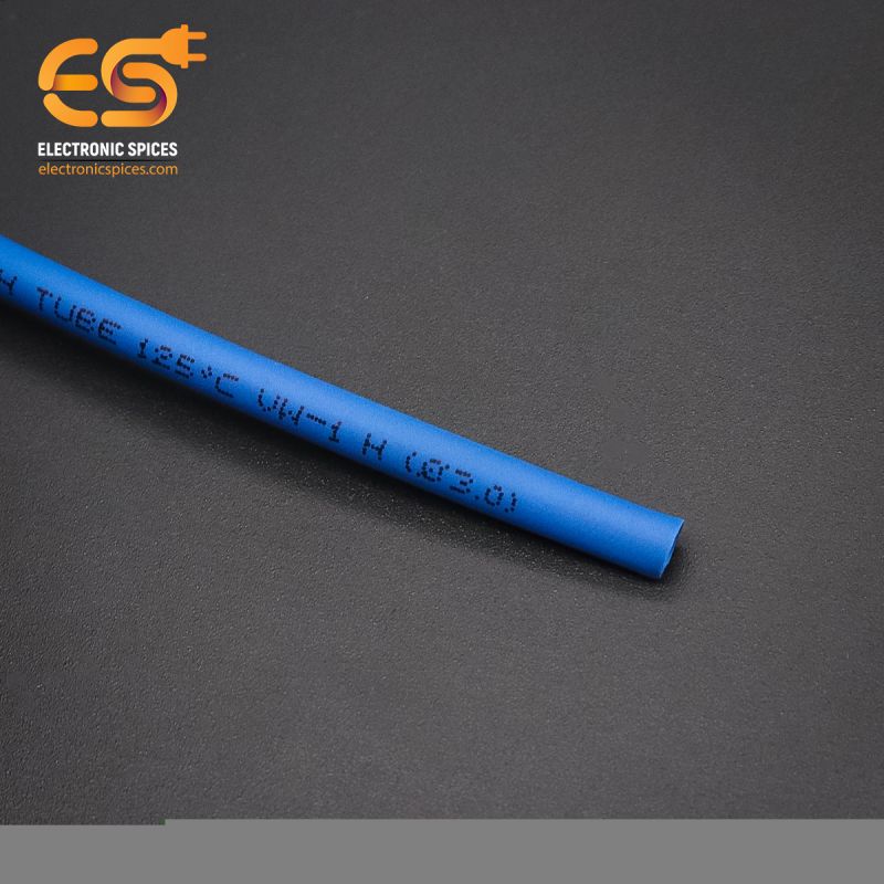 Buy 3mm Blue color polyolefin heat shrink tube pack of 5 meter