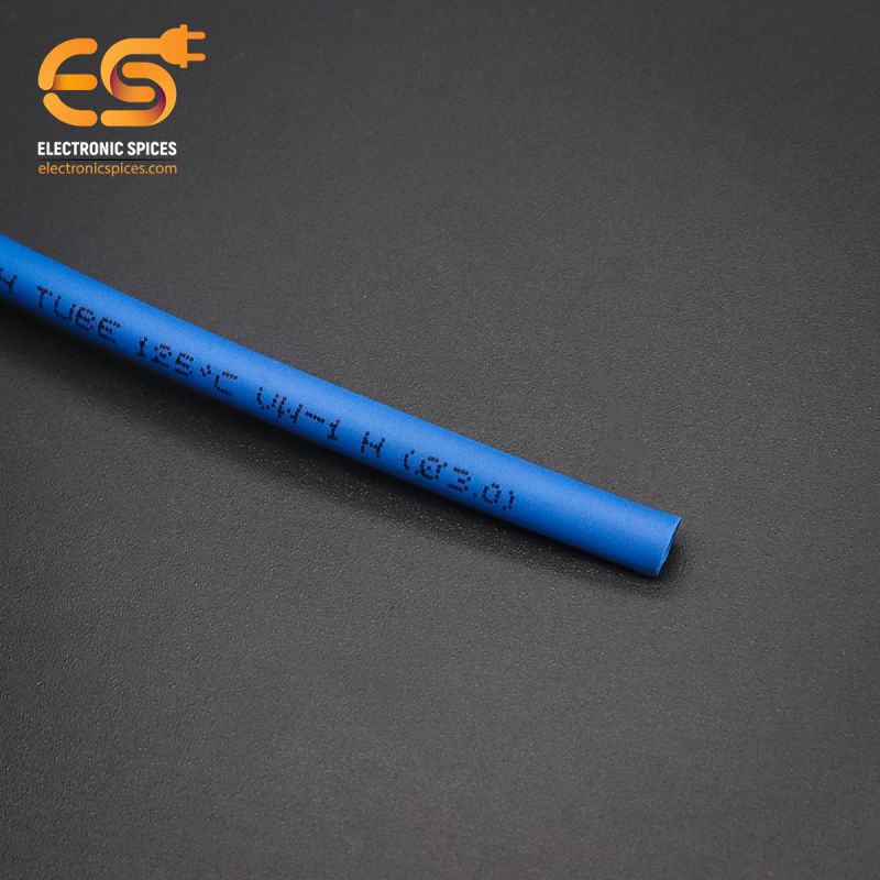 Buy 3mm Blue color polyolefin heat shrink tubes box of 100 meter