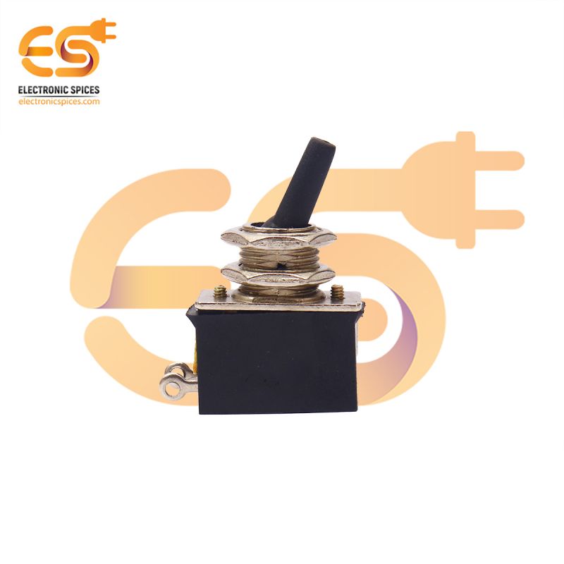 Buy 2A 2 pin SPST Black color small toggle switch pack of 2pcs