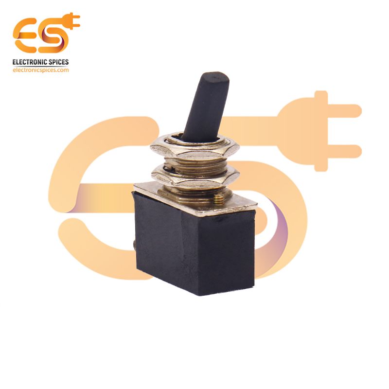 Buy 2A 2 pin SPST Black color small toggle switch pack of 2pcs