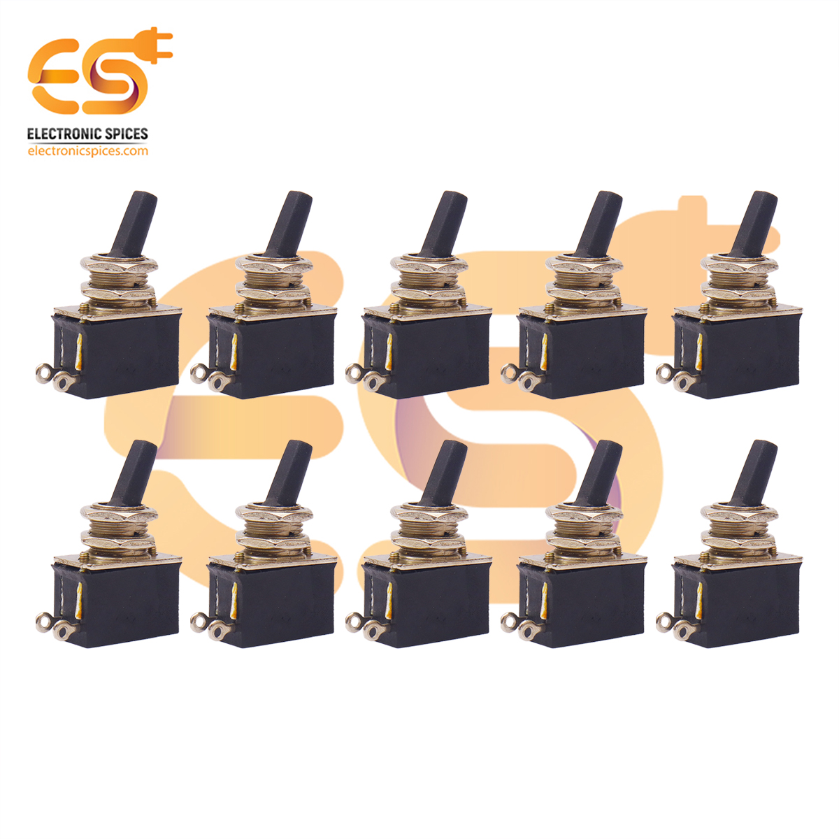 Buy 2A 2 pin SPST Black color small toggle switches pack of 50pcs