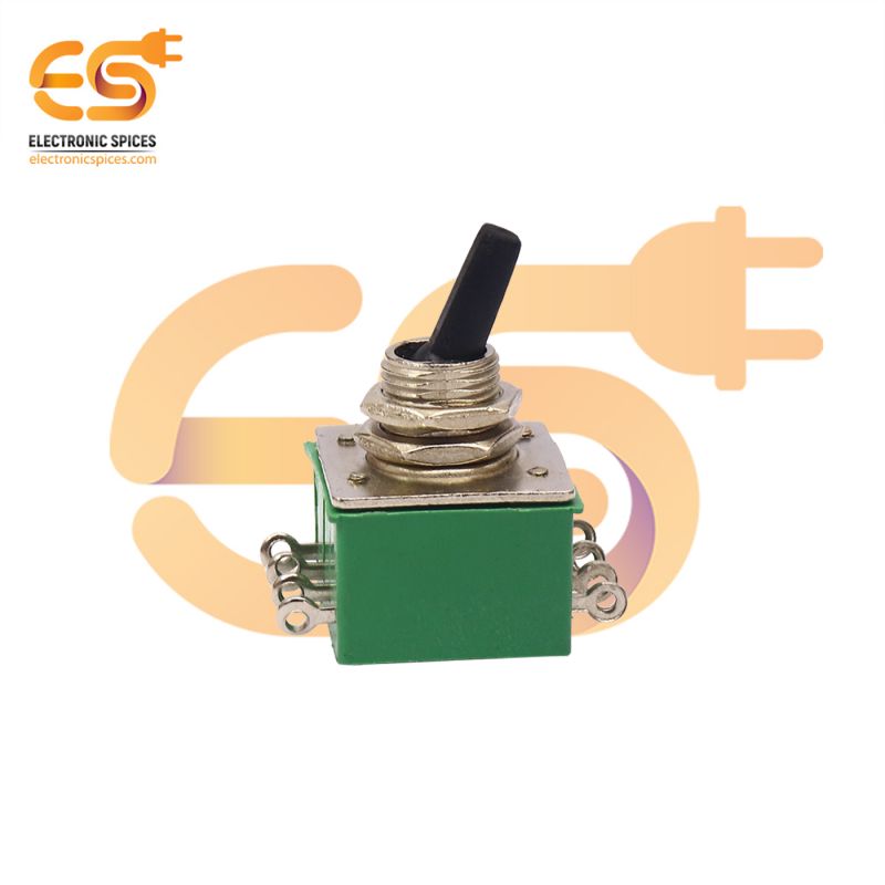 Buy 5A 8 pin DPDT Green color small toggle switch pack of 2pcs