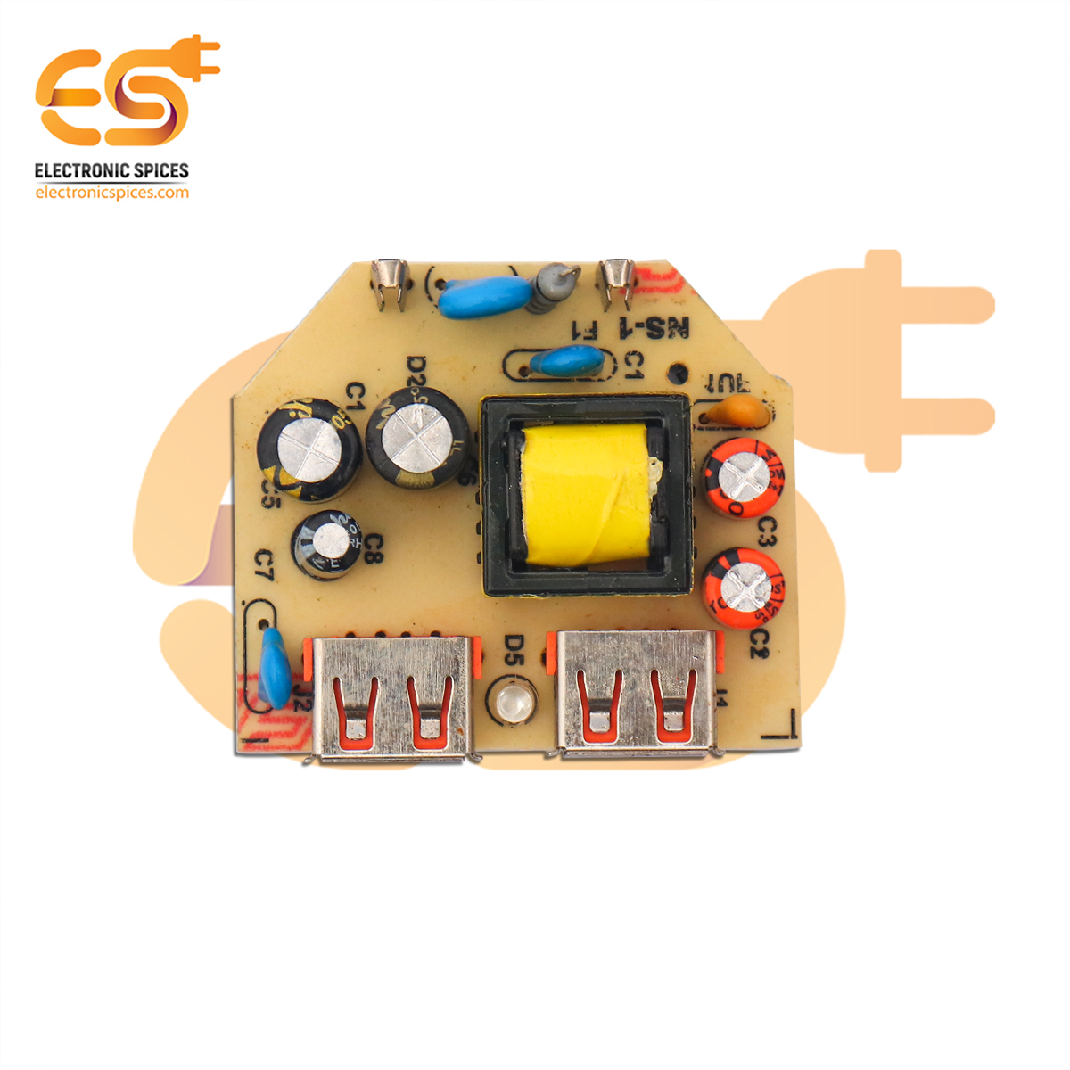 Buy 5V 2.2A DC output power supply circuit board with 2 USB slots