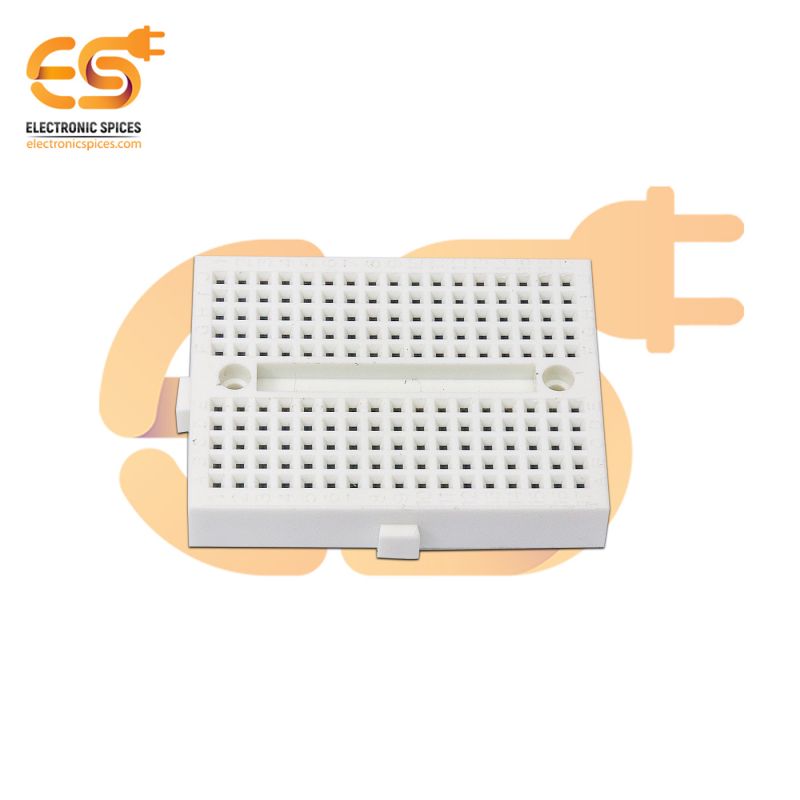Buy SYB-170 White color 170 points Mini solderless breadboard for prototype circuit pack of 1pcs