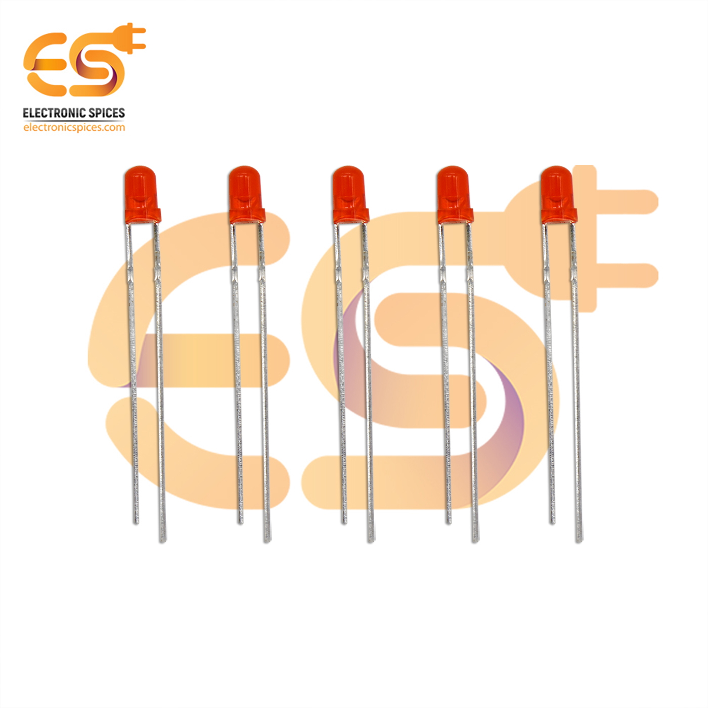 Buy 3mm Red color LED round shape pack of 20 (Red in Red)