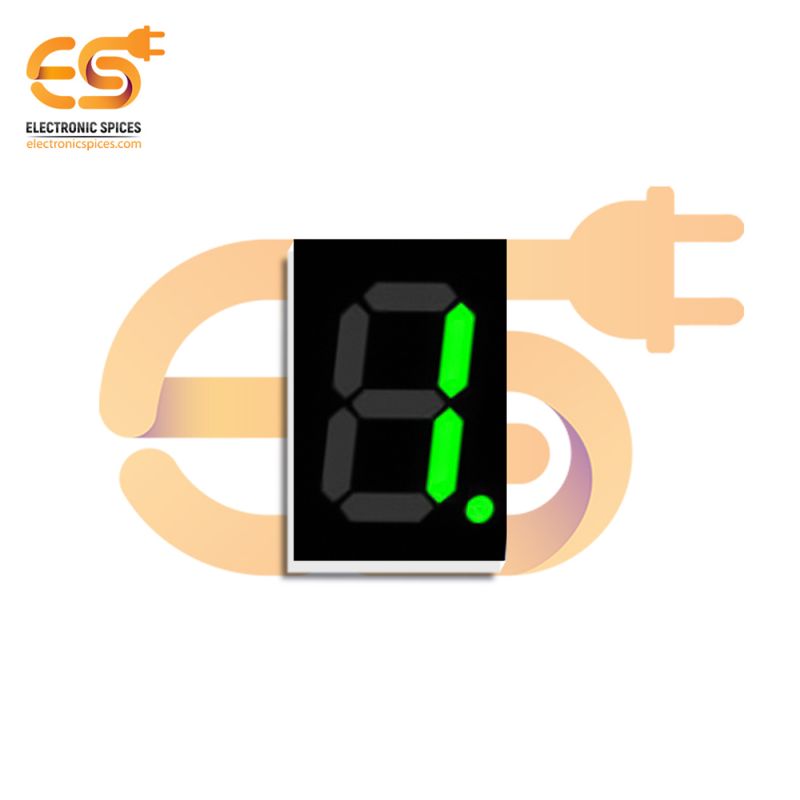 Buy 0.56 inch 1 digit Green display color 7 segment LED display COMMON ...