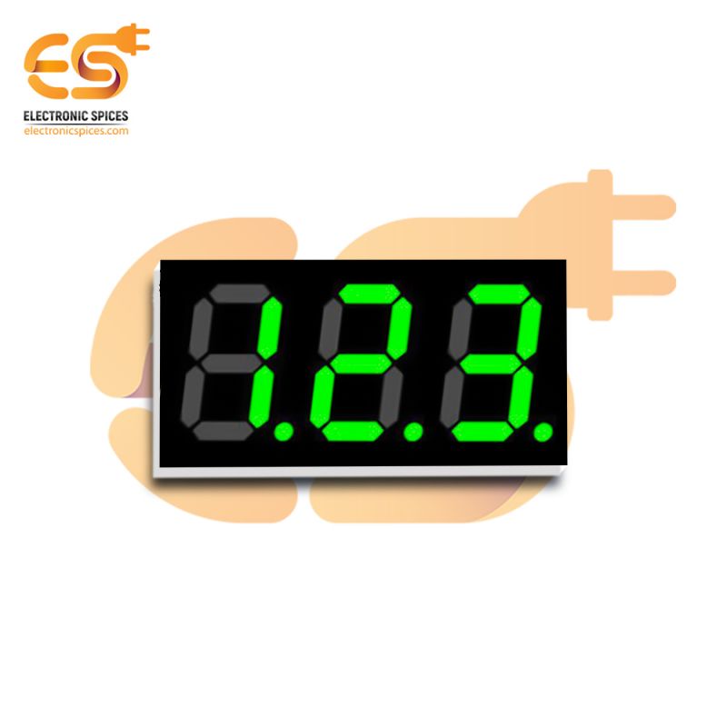 Buy 0.56 inch 3 digit Green display color 7 segment LED display COMMON ...