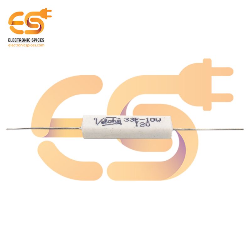 Buy 33 ohm ( Ω ) 10 watts Fusible ceramic cement power resistors pack ...