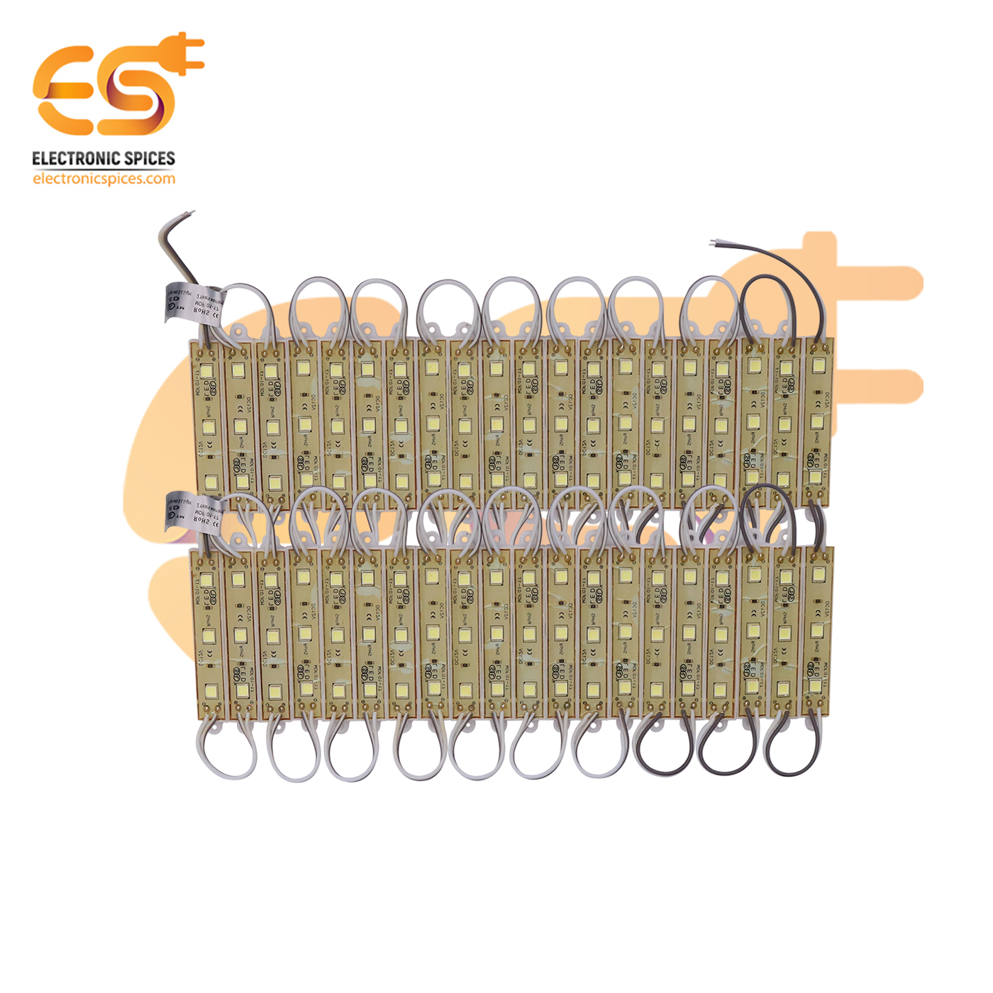 Buy 5054 Bright White Color 1W 12V High Power 3 SMD LED Modules Pack of ...