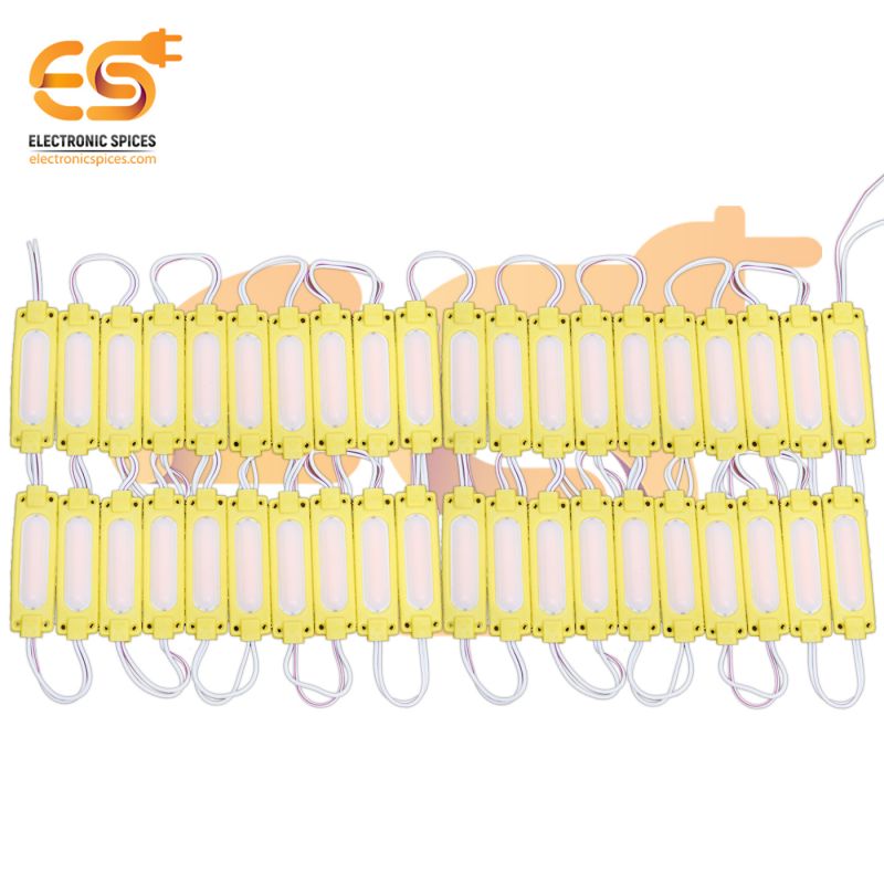 Buy 12V 2W Bright Yellow Color Waterproof LED Modules pack of 100pcs