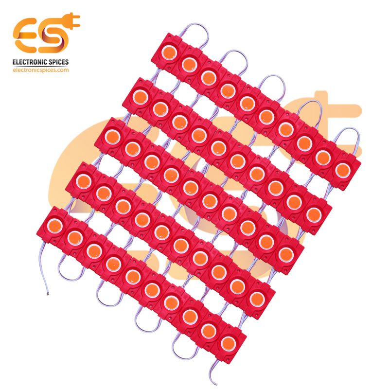 Buy 12V 2.4W Bright red color waterproof LED modules pack of 100pcs