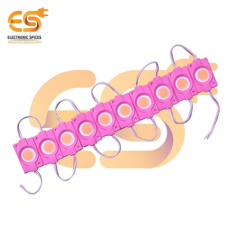 Buy 12V 2.4W Bright pink color waterproof LED module pack of 10pcs