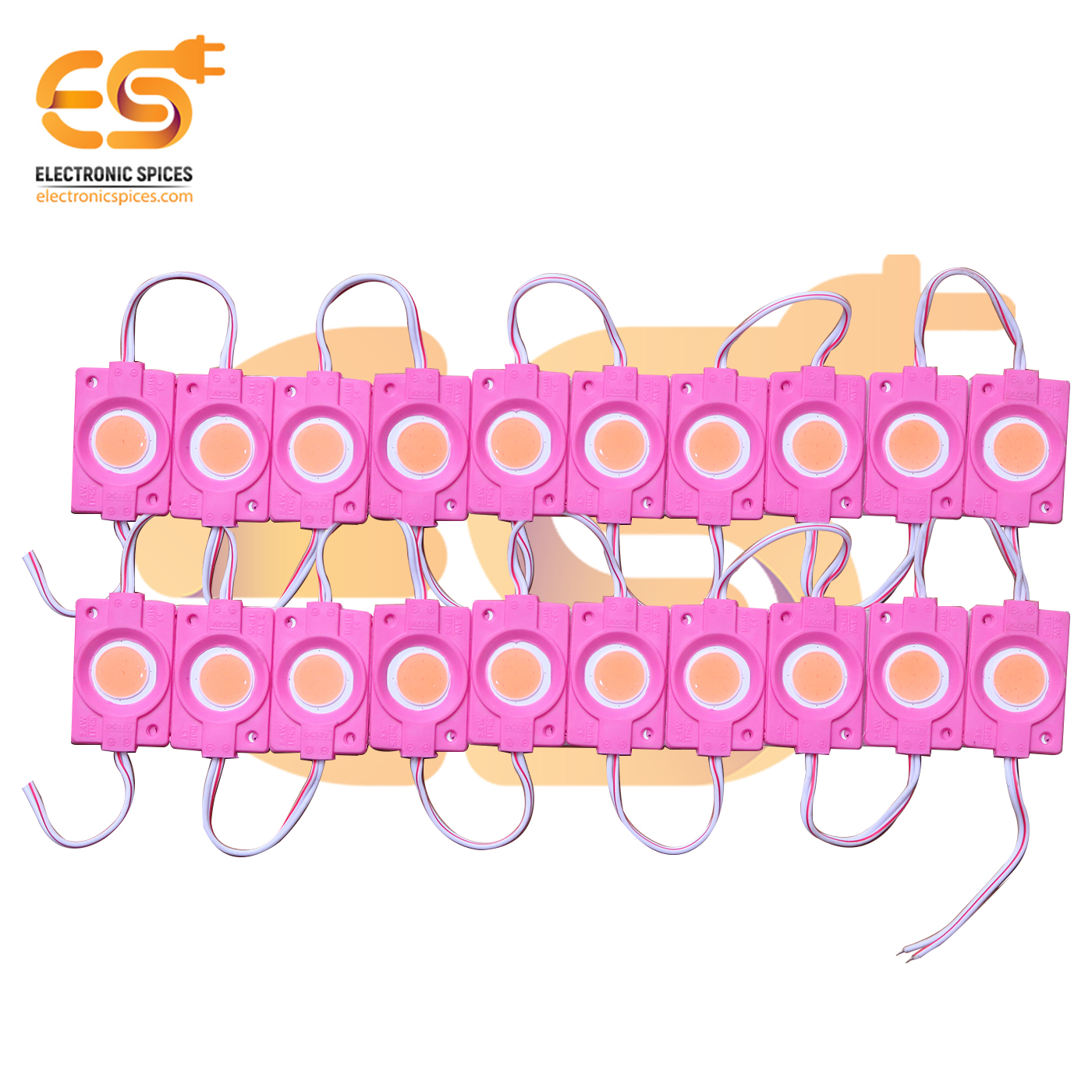 Buy 12V 2.4W Bright Pink Color Waterproof LED Module pack of 50pcs