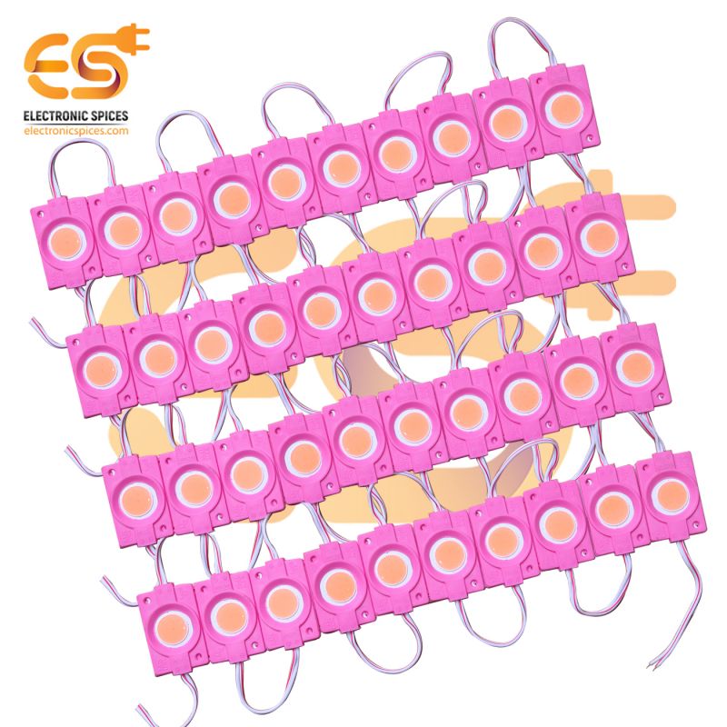Buy 12V 2.4W Bright Pink Color Waterproof LED Modules pack of 100pcs
