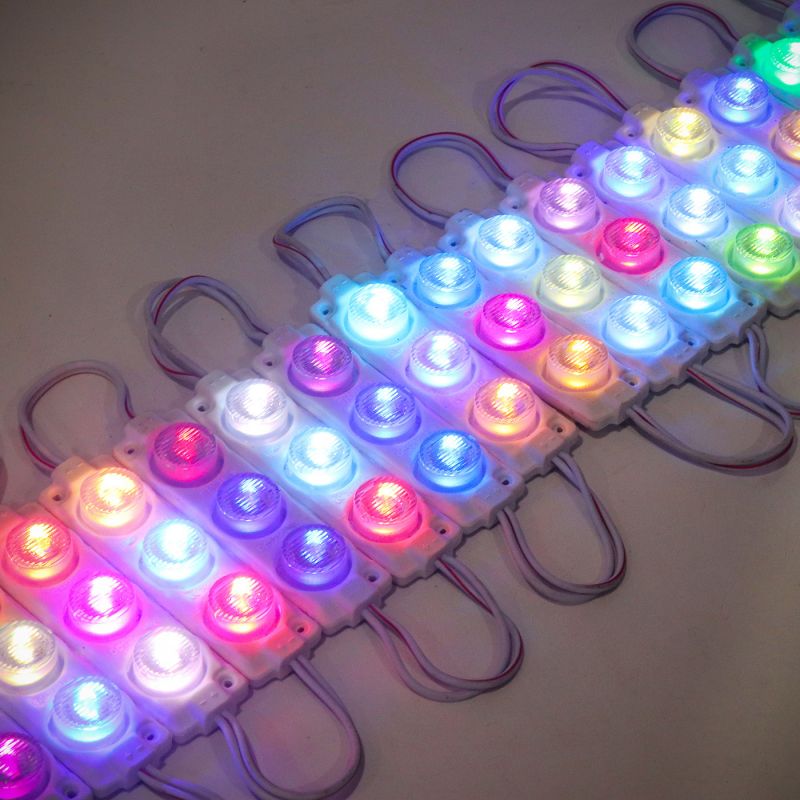 Buy 12V 3W Bright Multicolor Waterproof 3 LED Module pack of 50pcs