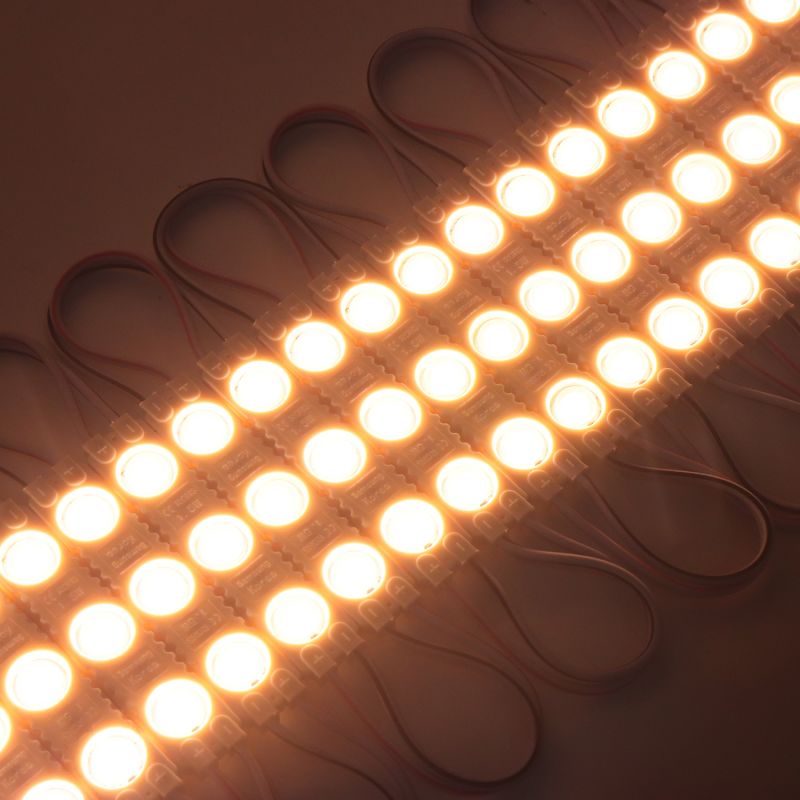 Buy 12V 1.5W Bright Warm White Color Waterproof 3 LED Module pack of 10pcs