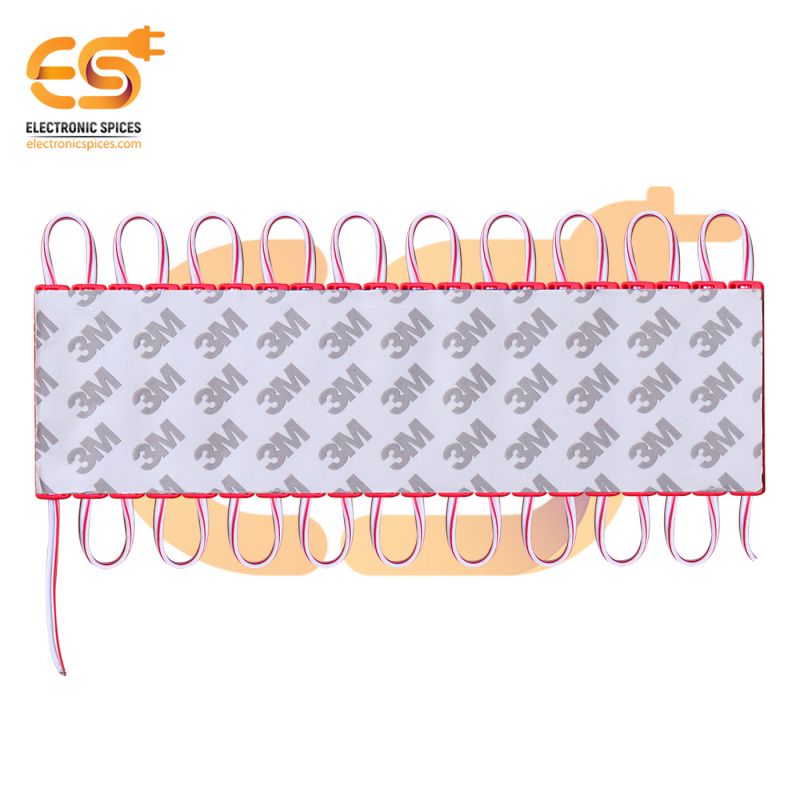 Buy 12V 2W Bright Red Color Waterproof 5630 3 LED Modules Pack of 100pcs
