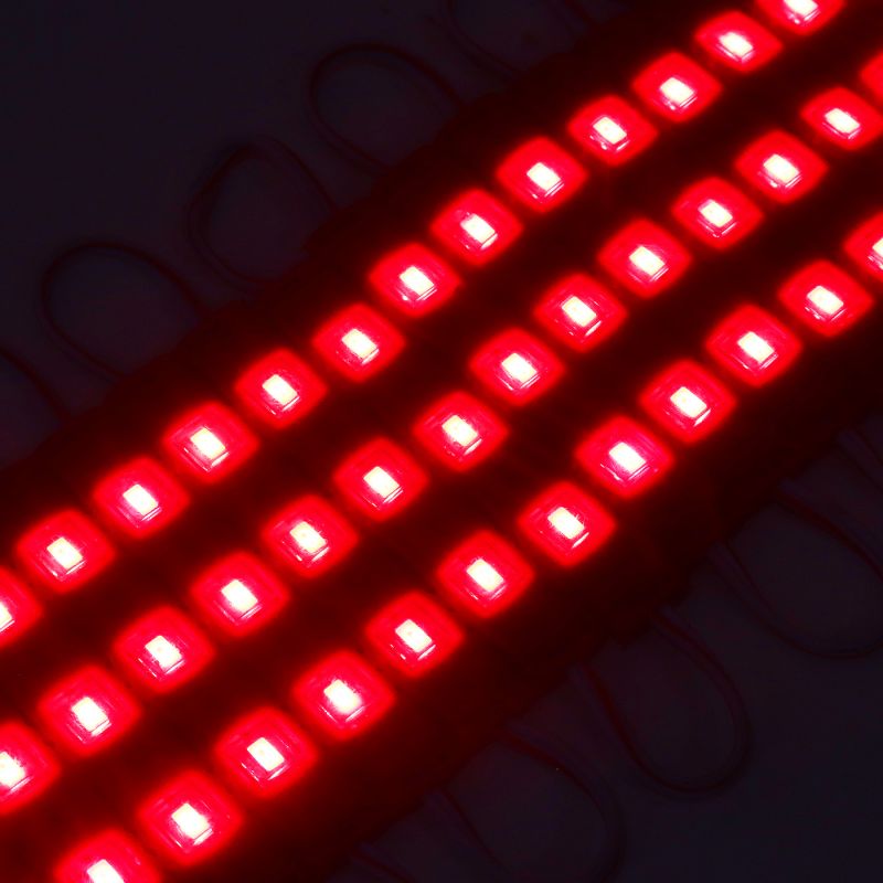 Buy 12V 2W Bright Red Color Waterproof 5630 3 LED Modules Pack of 100pcs