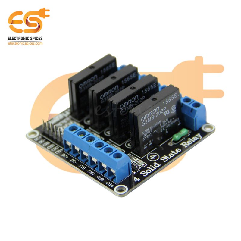Buy 5V 4 Channel Low level Solid State Relay Module 240V 2A output with ...