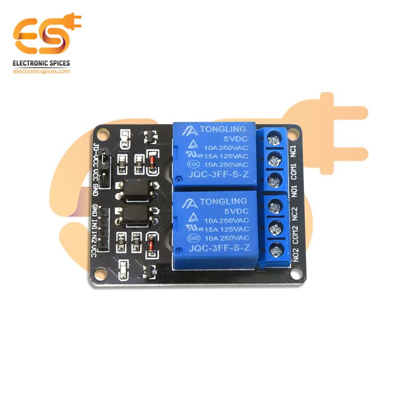Buy 5V 2 channel relay module with light coupling