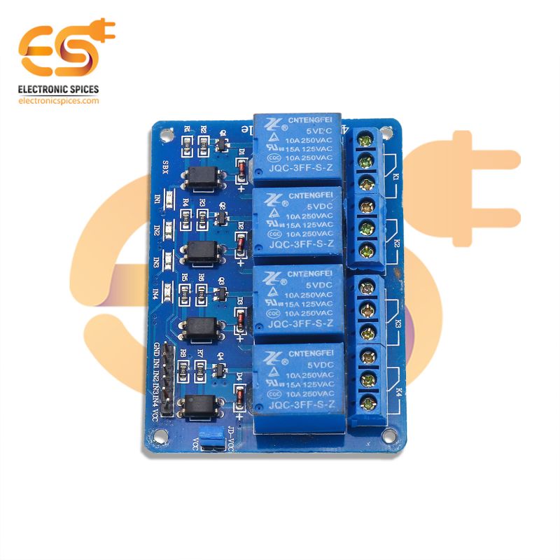 Buy 5V 4 channel relay module with light coupling