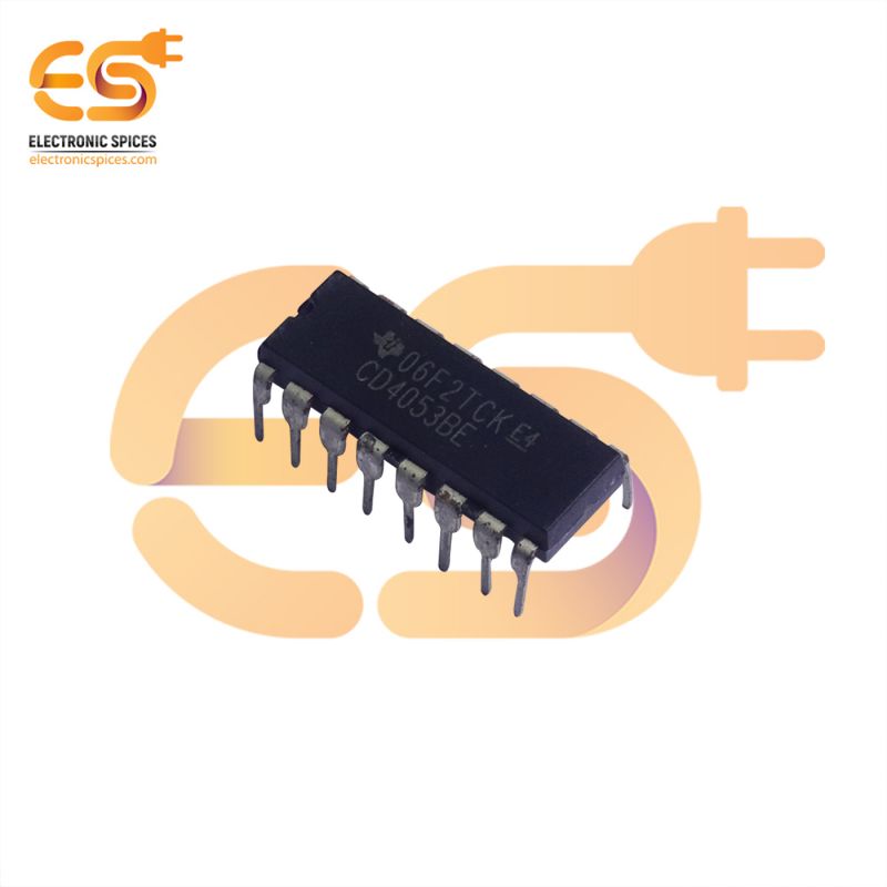 Buy CD4053BE Triple 2 channel analog multiplexer DIP 16 pins IC pack of ...