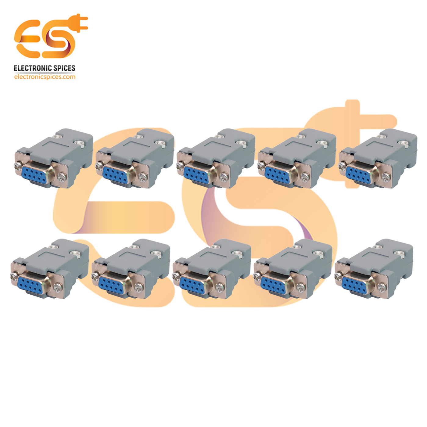 Buy D-sub miniature female connectors with backshell pack of 10 pcs