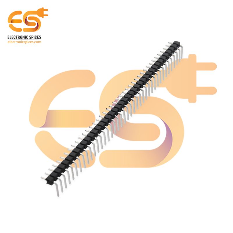 Buy L shape (90° angle) Male Berg Strip 1*40 Pin headers pack of 100 sticks