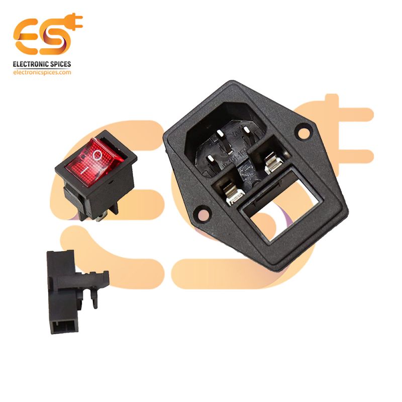 Buy C14 10A 250V panel 3 pin male inlet power supply socket