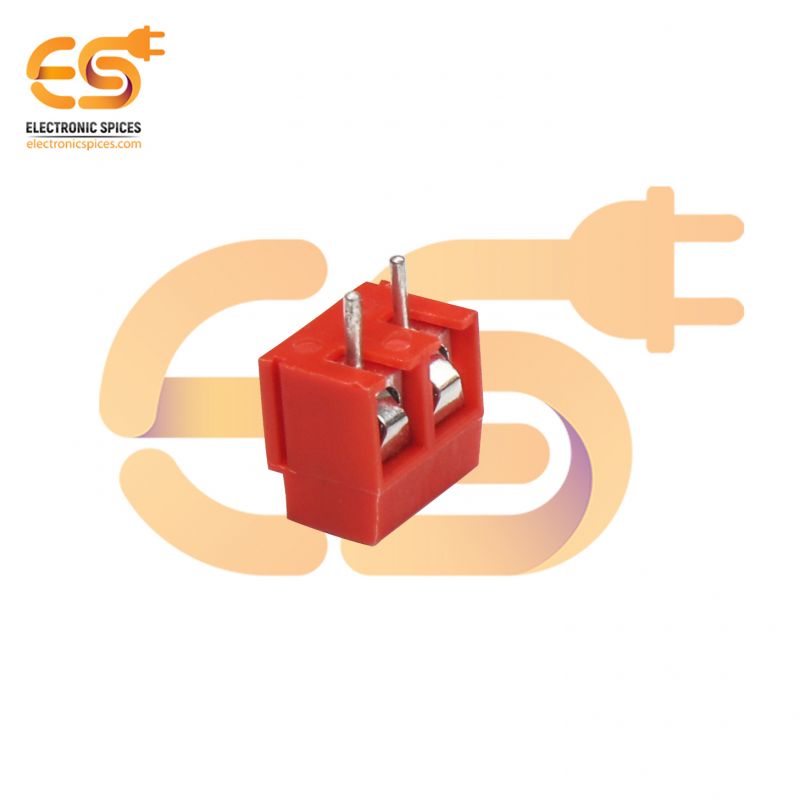 BuKF128-5-2P 10A 2 pin 5mm pitch Red color PCB mount terminal block ...
