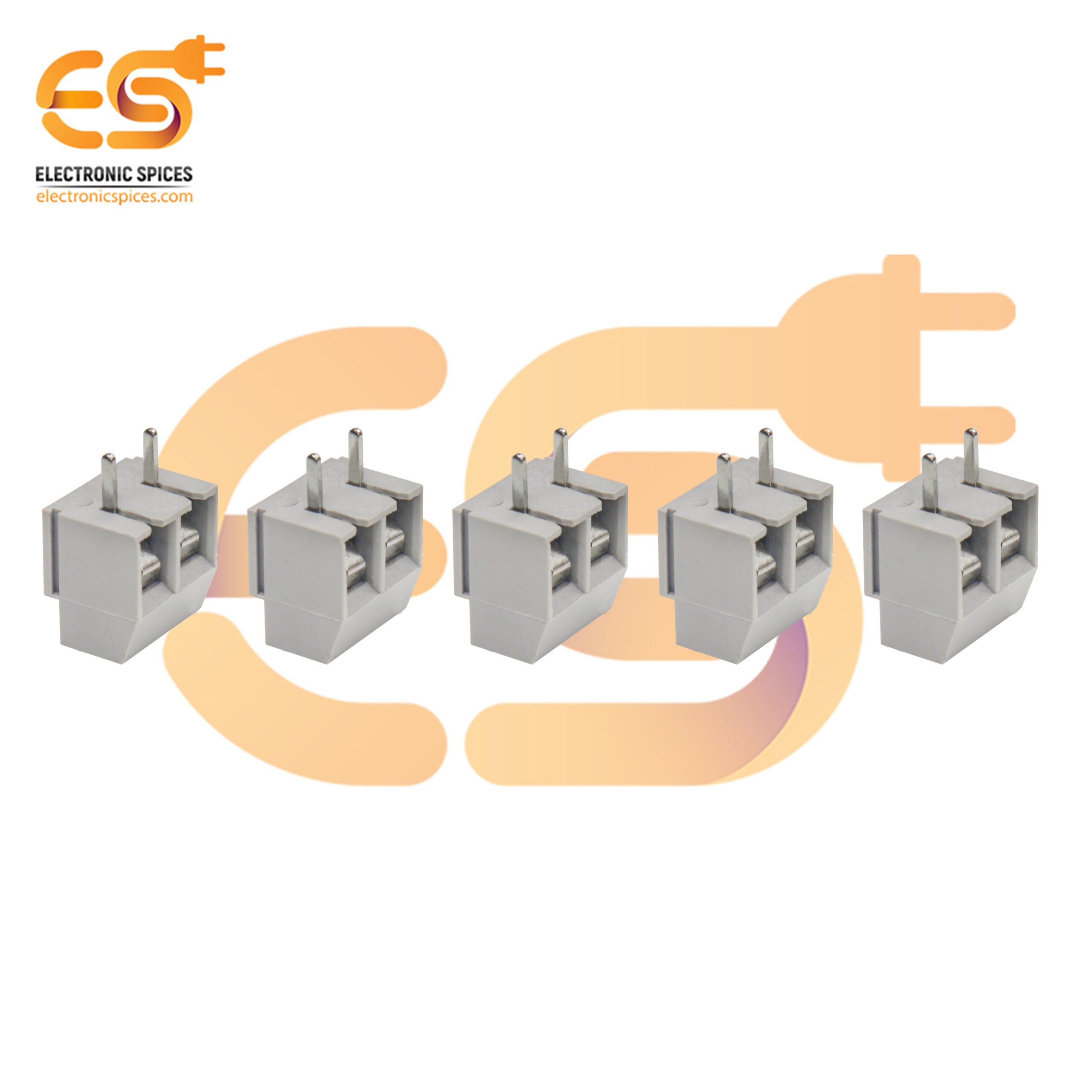 KF128-5-2P 10A 2 pin 5mm pitch Grey color PCB mount terminal block ...