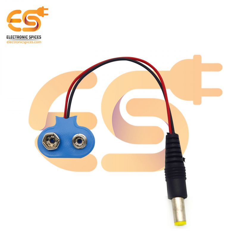 Buy 9V battery clip connectors with 3.5mm pin jack pack of 100pcs