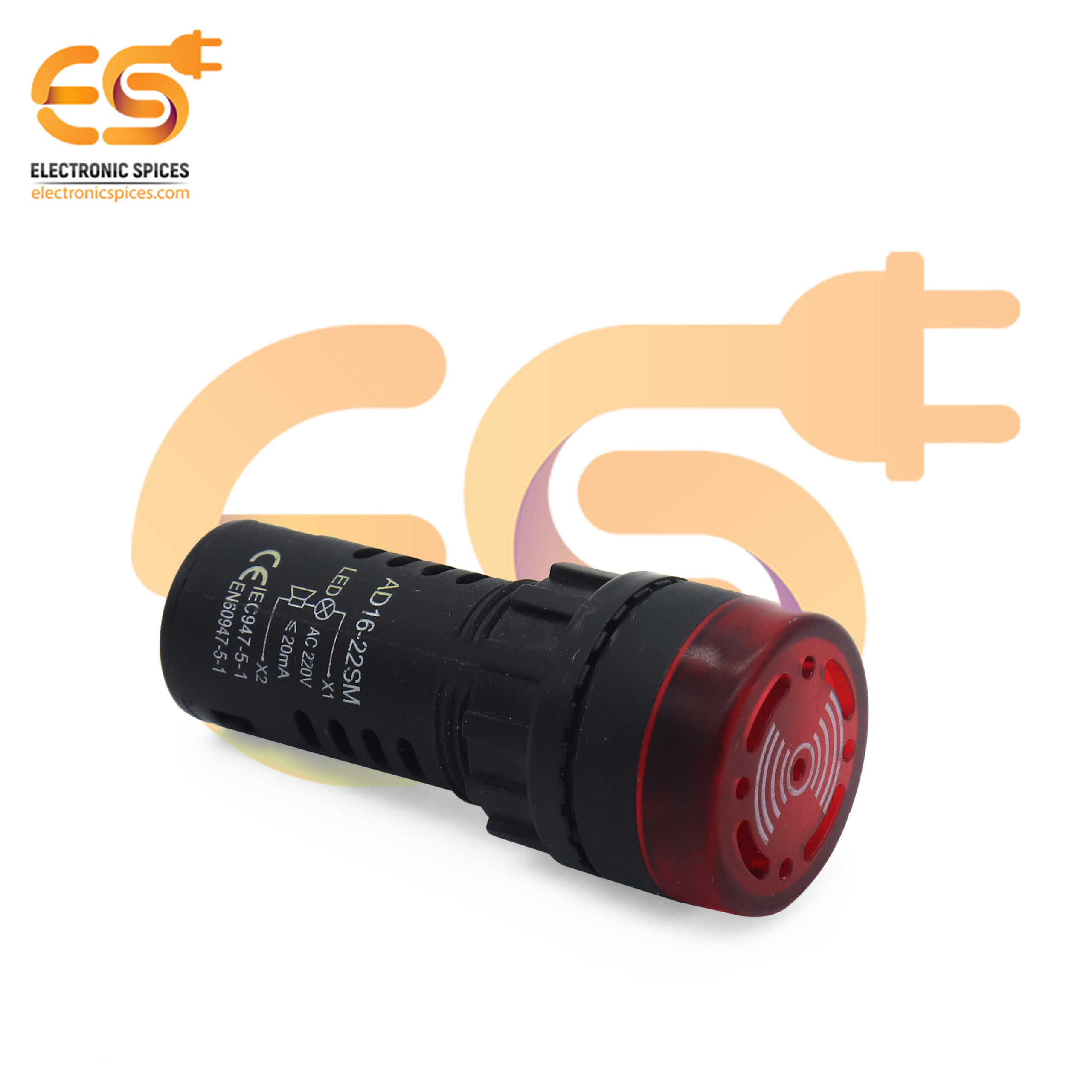 Buy 220V 20mA AC flush panel mount LED Indicator light Alarm with ...