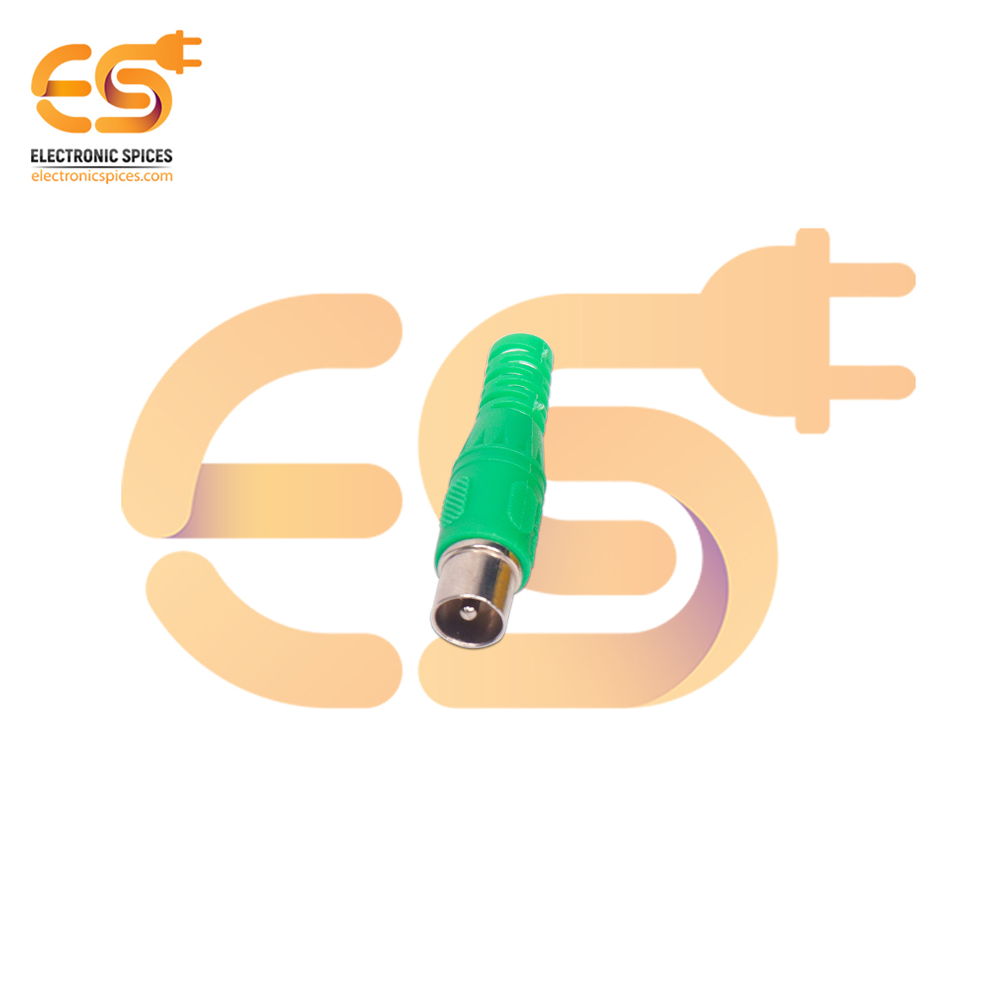 Buy Green color RCA Male plug solder audio connector pack of 50pcs
