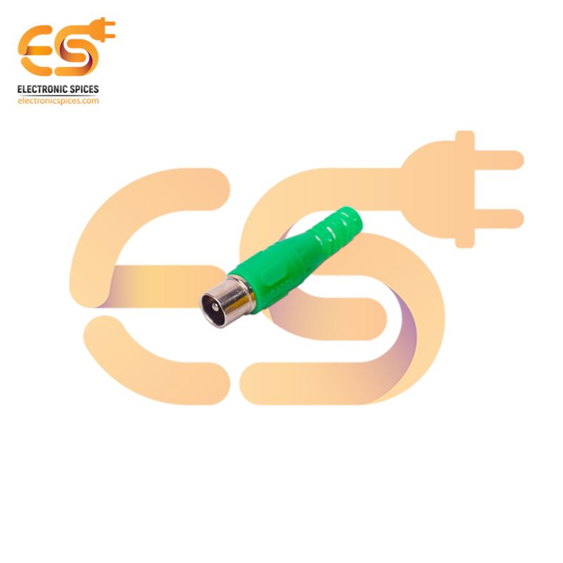 Buy Green color RCA Male plug solder audio connector pack of 50pcs