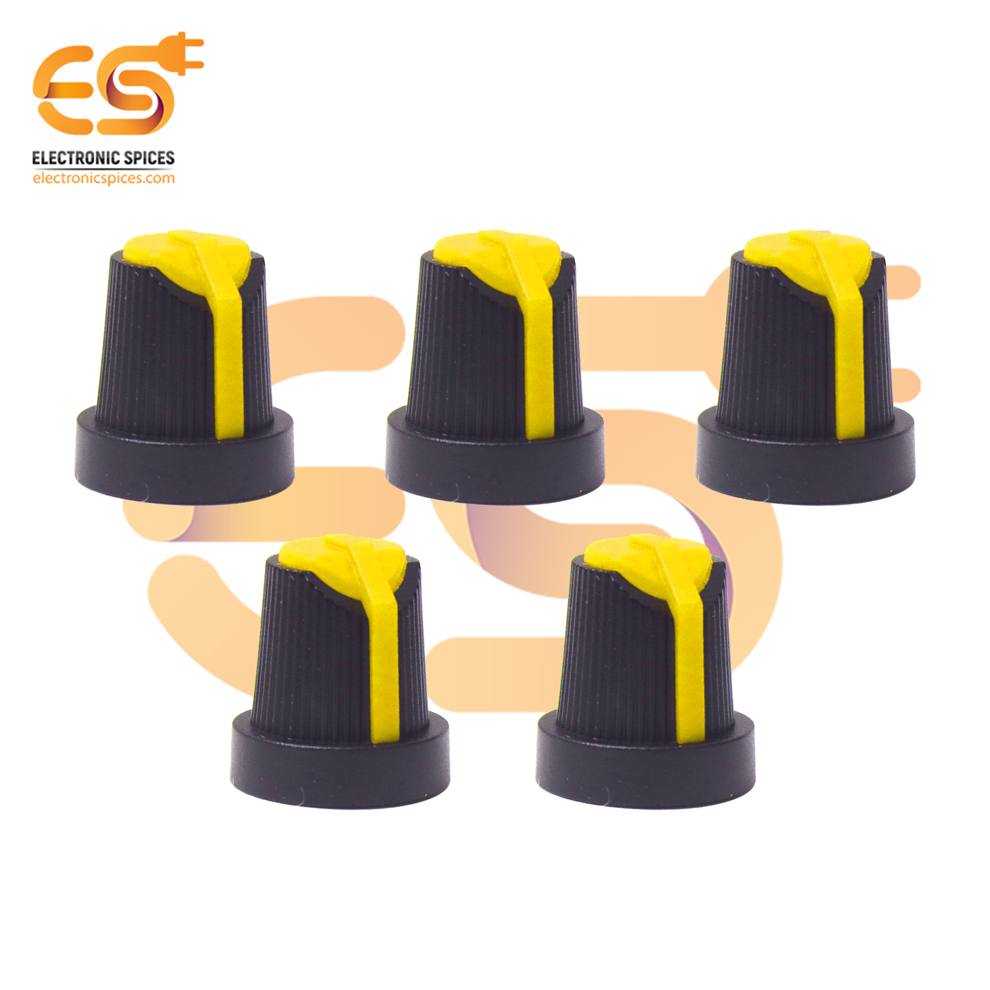 Buy Yellow color Potentiometer knob Rotary switch cap