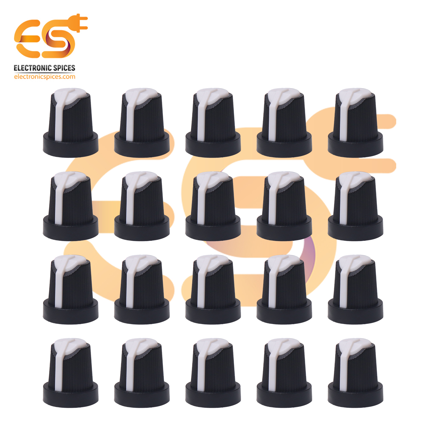 Buy White color Potentiometer knob Rotary switch - Electronics Spices