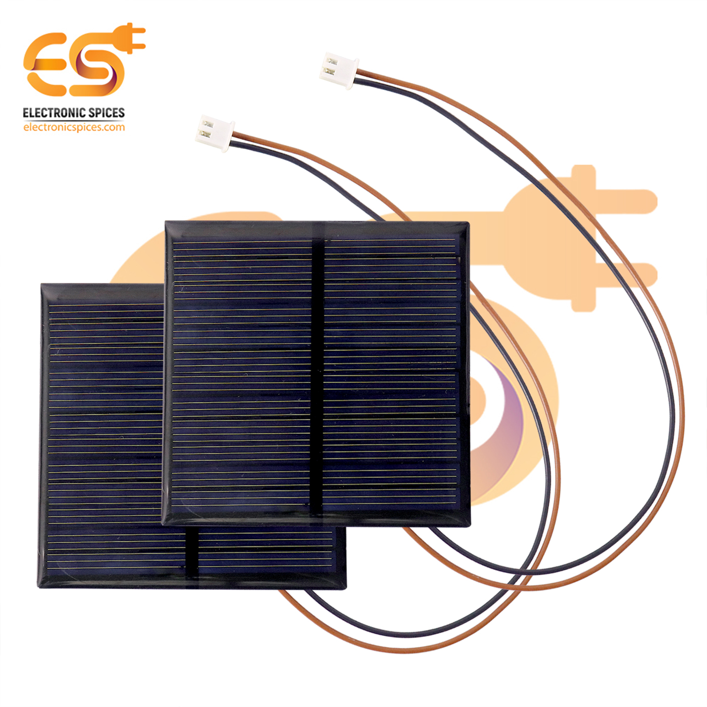 Buy 70mm x 70mm Square shape mini epoxy solar panels with wires attach ...