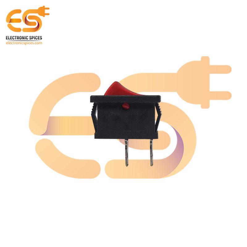 Buy 6A 250V AC red color 2 pin SPST small plastic rockers switches