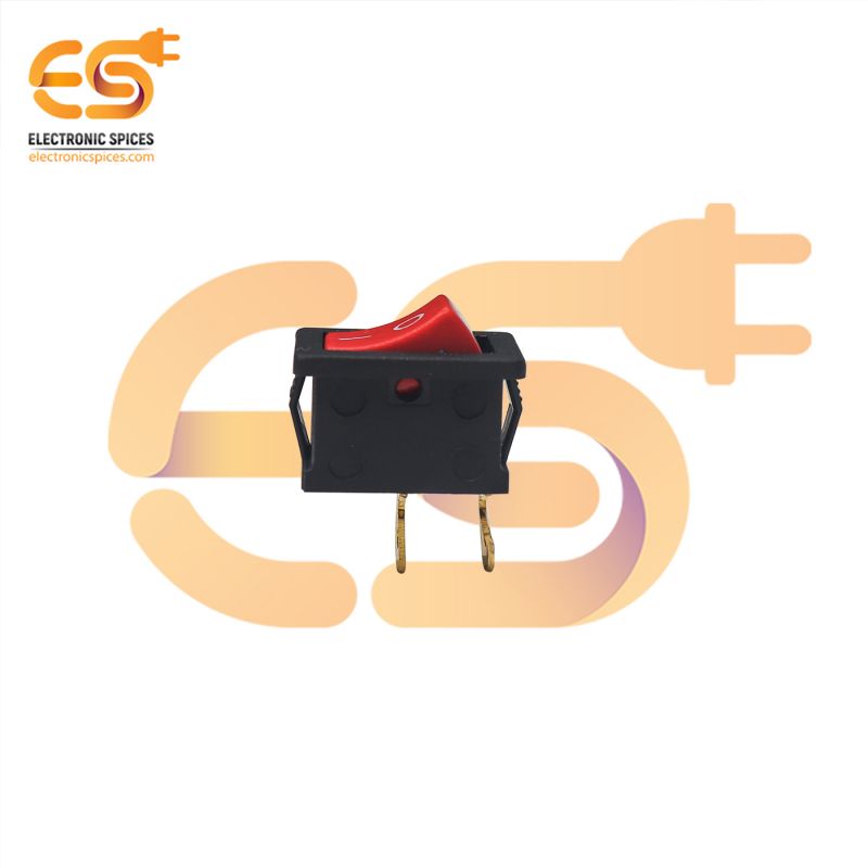 Buy 6A 250V AC red color 2 pin SPST small plastic rocker switch