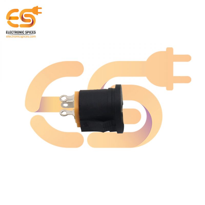 Buy 3.5mm Female Jack 3 Pin Push Panel Mount DC Power Connector Pack of ...