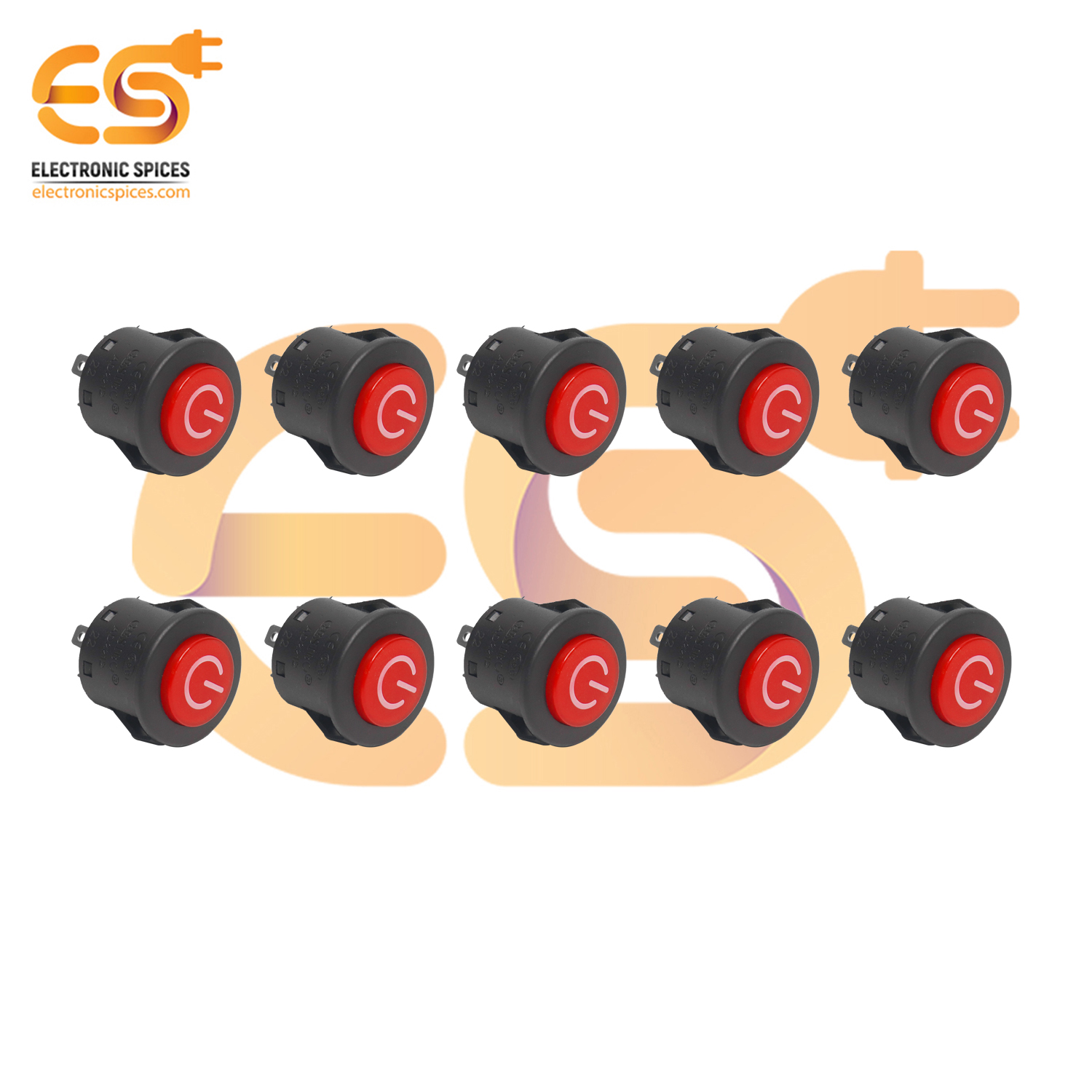Buy SPCO ON/OFF/ON 3 pin self lock push button switches