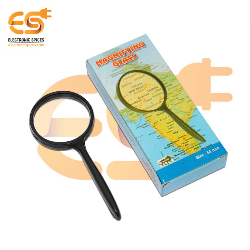 Buy Small plastic Magnifier magnifying glass black color handheld 50mm