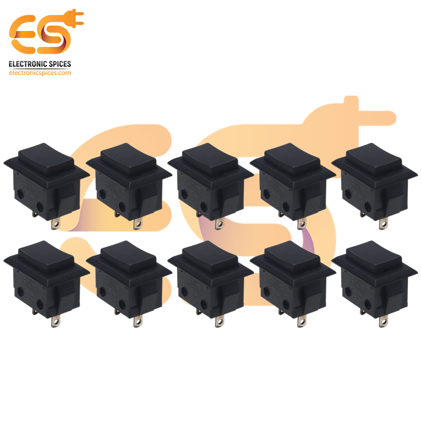 Buy SPST momentary heavy duty rectangle shape Black color Push button ...