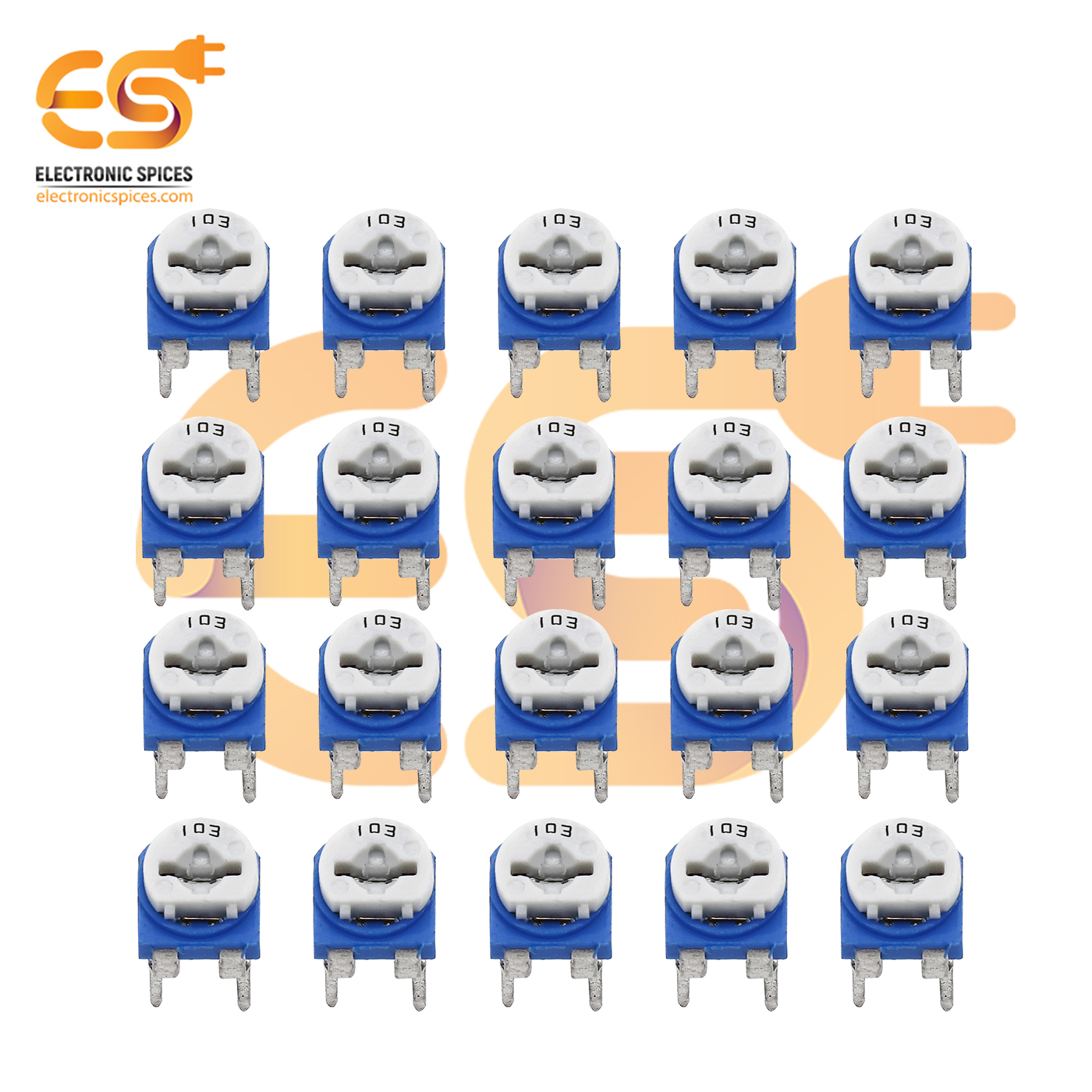 Buy 10K ohm vertical preset variable resistors ( 103 ) pack