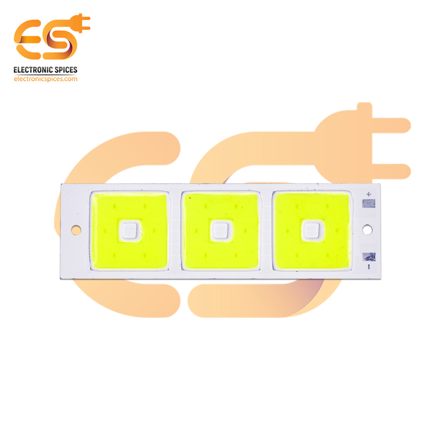 Buy 4V DC LED Square shape High brightness LED Aluminum Yellow bead COB ...