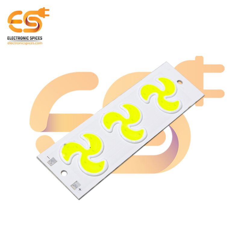 Buy 4V DC LED Fan shape High brightness LED Aluminum Yellow bead COB ...