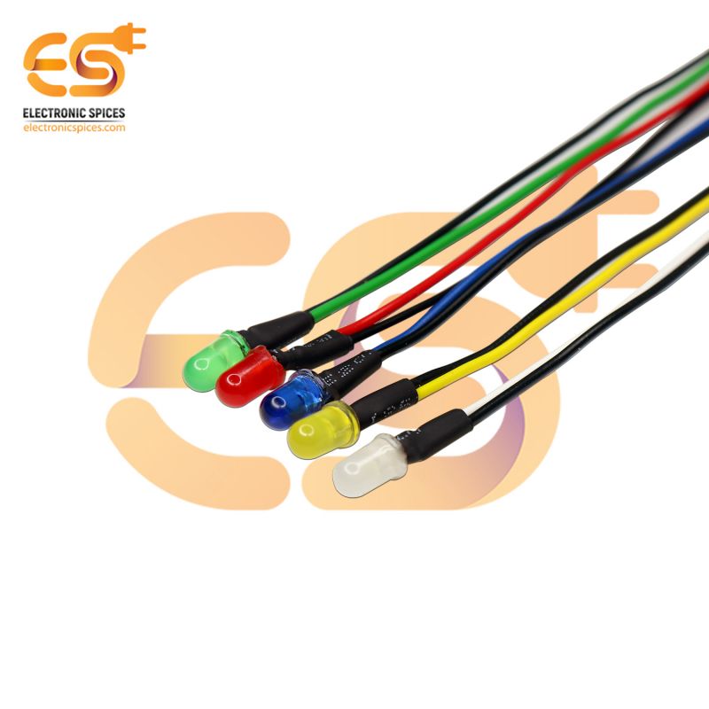 Buy a Combo of 5mm Multi-color LED round shape with wire attach