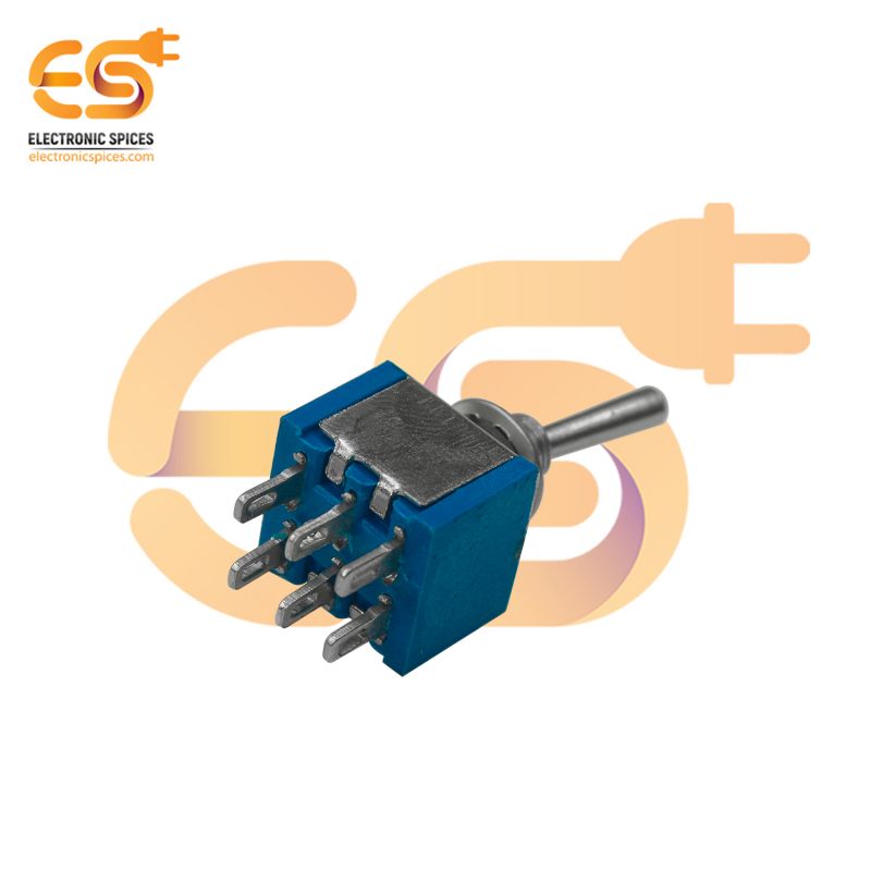 Buy 3A 125V 6 pin DPDT metal body mini toggle switch